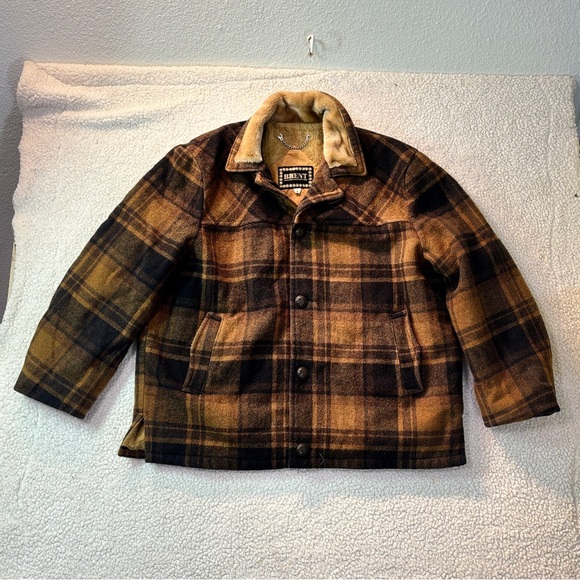 Brent | Jackets & Coats | Vintage Brent Montgomery Ward Wool Plaid Faux ...
